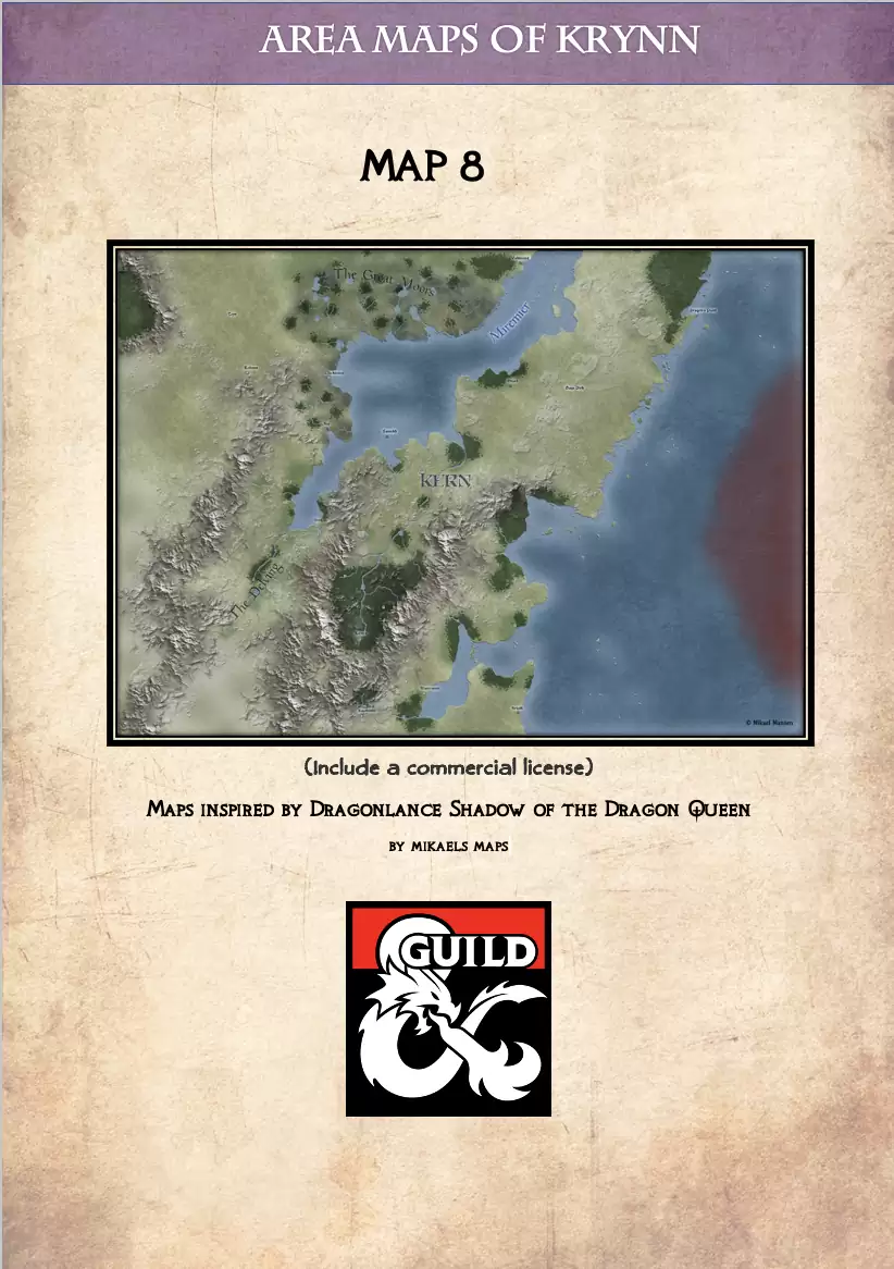 Ansalon area map 8 - Dungeon Masters Guild | DriveThruRPG