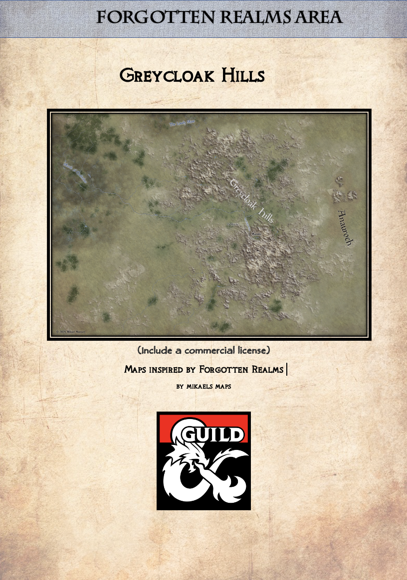 Greycloak hills - Forgotten Realms Area - Dungeon Masters Guild | DriveThruRPG