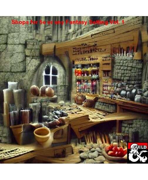 Shops for 5e or any Fantasy Setting Vol. 1 - Dungeon Masters Guild ...