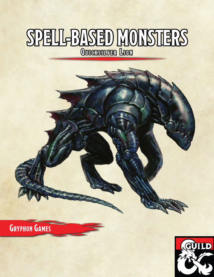 Spell-Based Monster - Quicksilver Lion - Dungeon Masters Guild ...