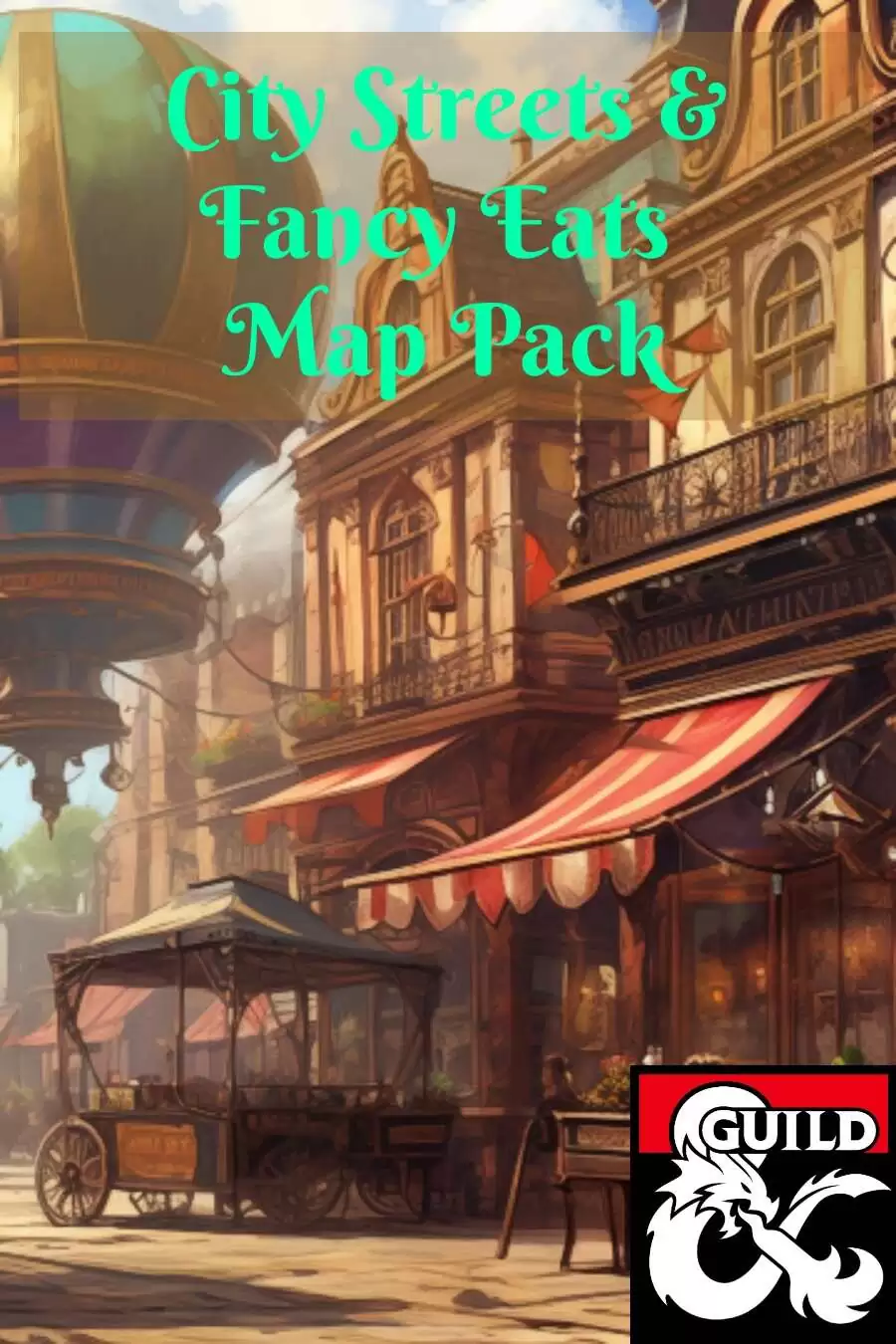 City Streets & Fancy Eats - Map Pack - Dungeon Masters Guild | DriveThruRPG