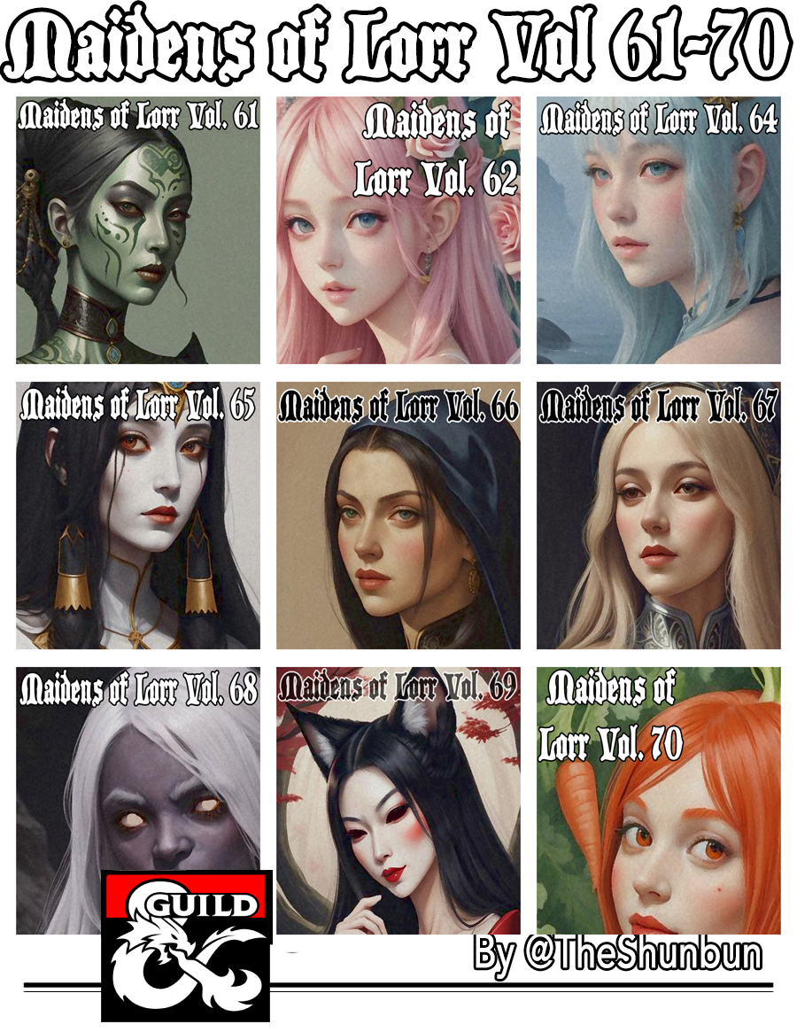 Maidens of Lorr Bundle Vol. 61-70 - 30 premade NPCs to use in your campaign! - Dungeon Masters ...