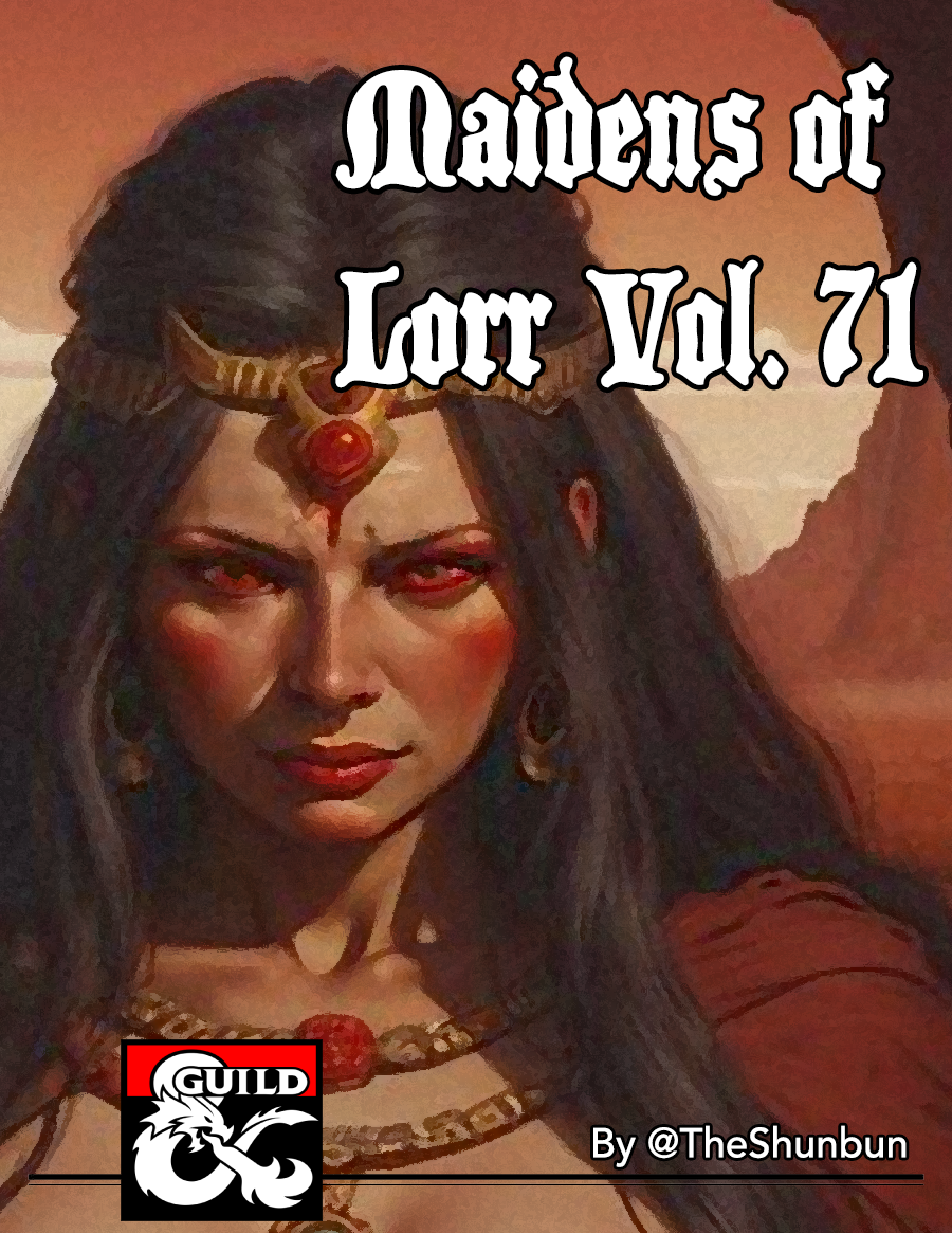 Maidens of Lorr Vol. 71 - 3 premade NPCs - Dungeon Masters Guild | DriveThruRPG