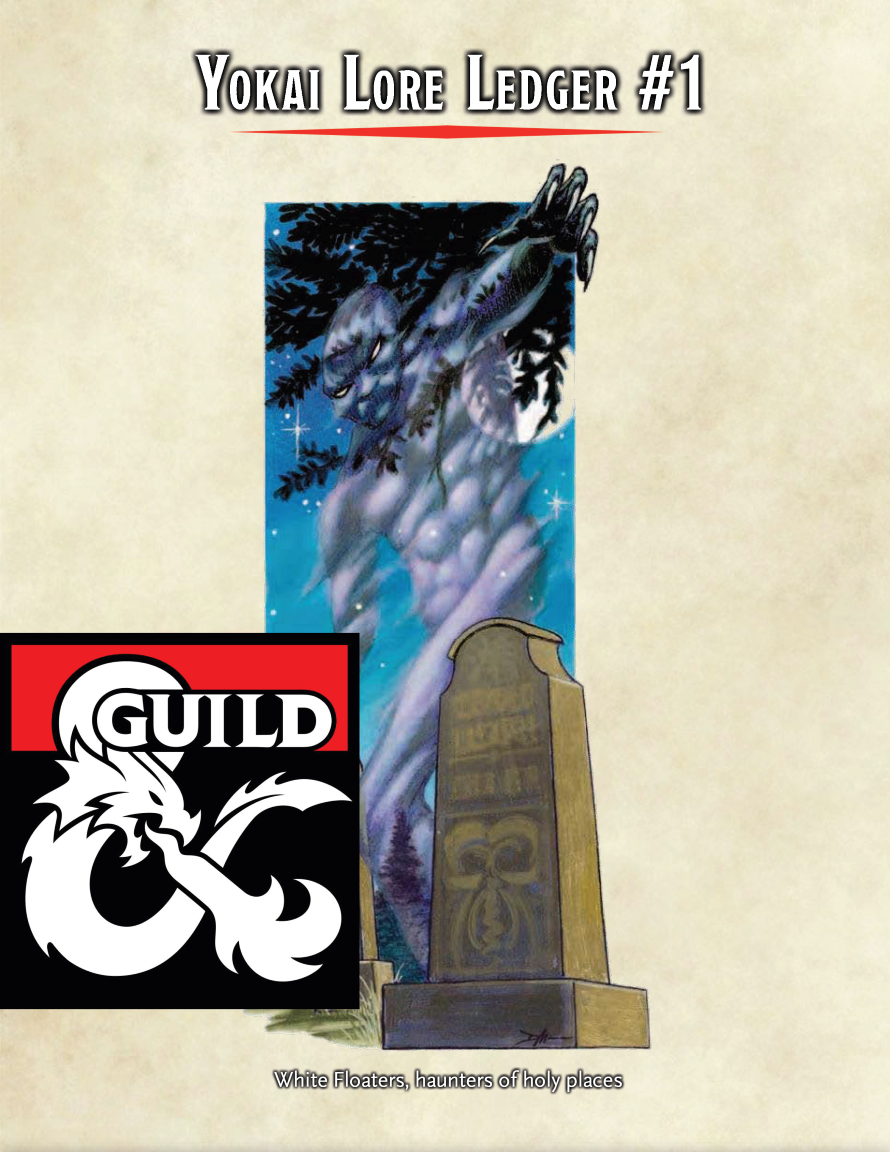 Yokai Lore Ledger #1 - White Floater - Dungeon Masters Guild | DriveThruRPG