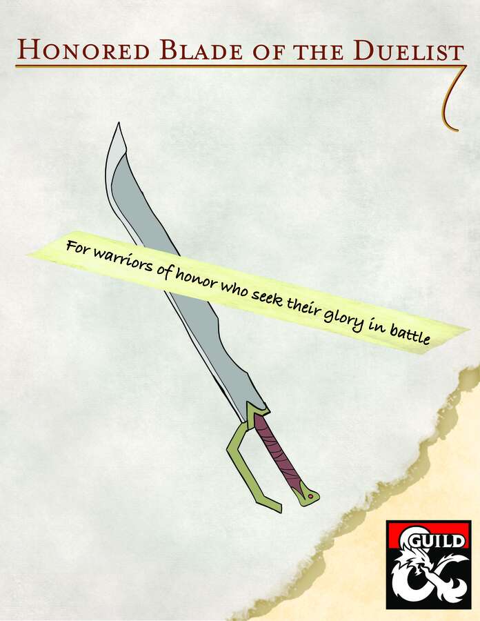 Honored Blade of the Duelist - Dungeon Masters Guild | DriveThruRPG