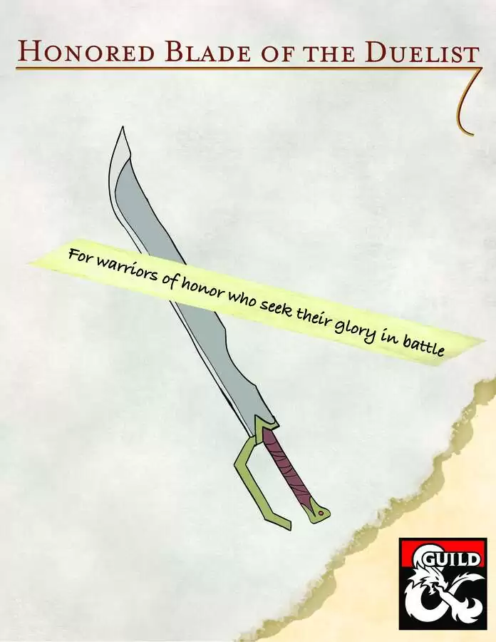 Honored Blade of the Duelist - Dungeon Masters Guild | DriveThruRPG