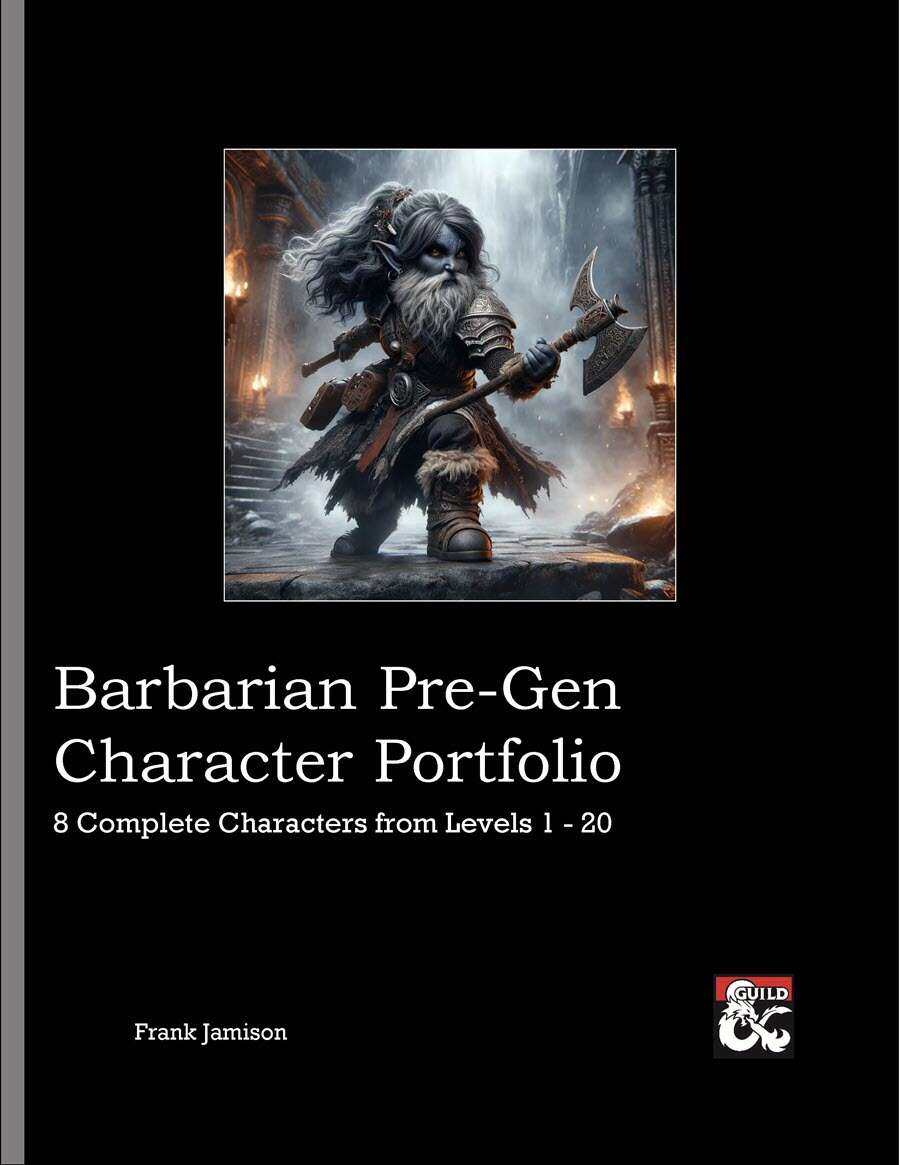 Barbarian Pre-Gen Character Portfolio [BUNDLE] - Dungeon Masters Guild ...
