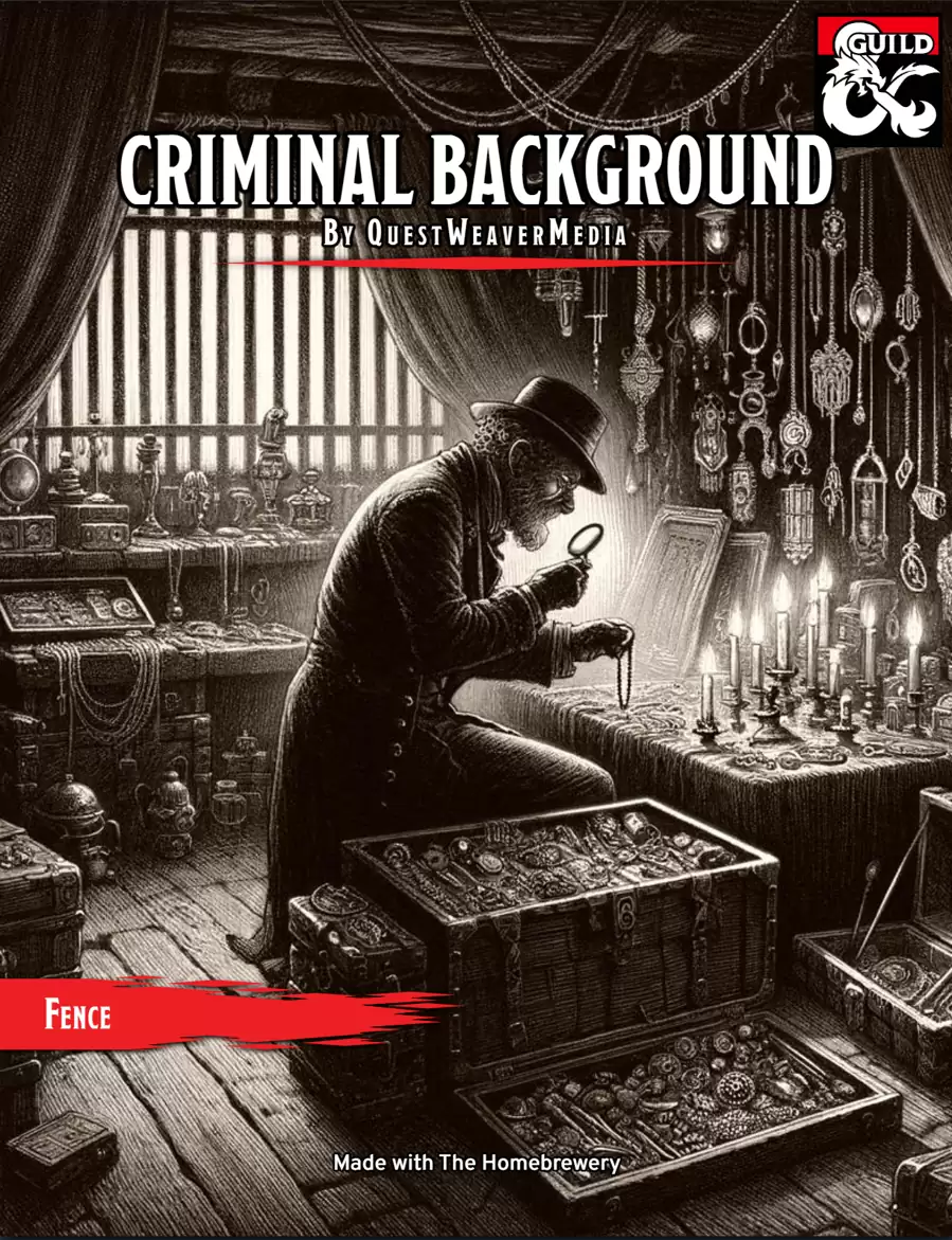 Custom Criminal Background: Fence - Dungeon Masters Guild | DriveThruRPG
