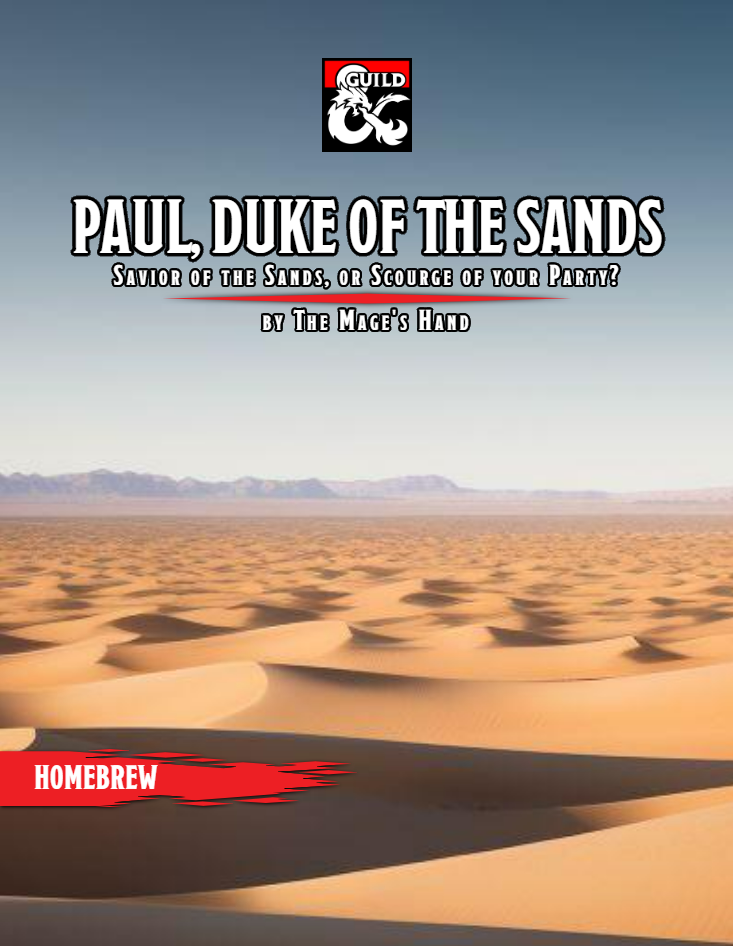 Paul, Duke of the Sands - Dungeon Masters Guild | DriveThruRPG