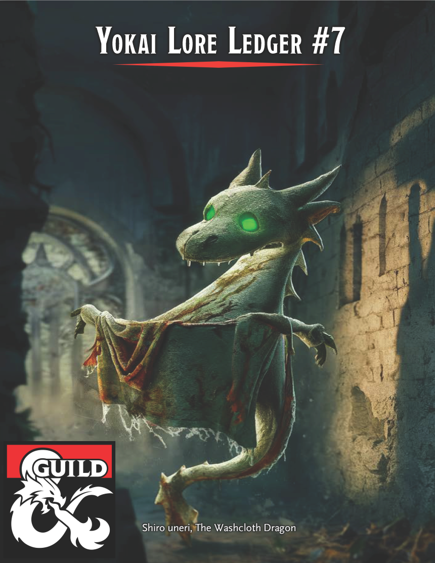 Yokai Lore Ledger #7 - Shiro Uneri - Dungeon Masters Guild | DriveThruRPG