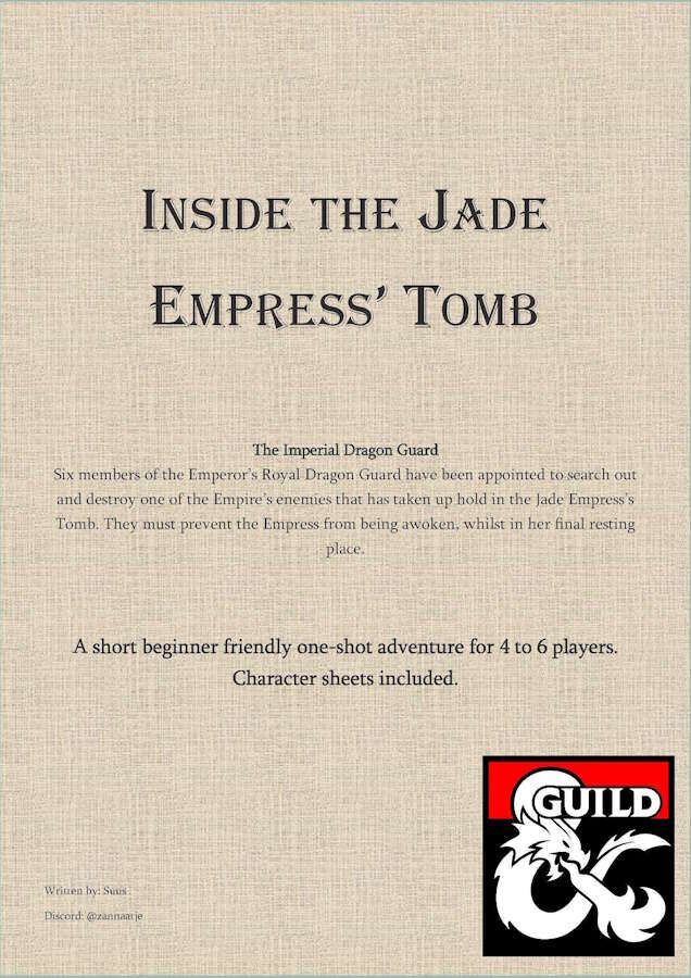 Inside the Jade Empress' Tomb - Dungeon Masters Guild | DriveThruRPG