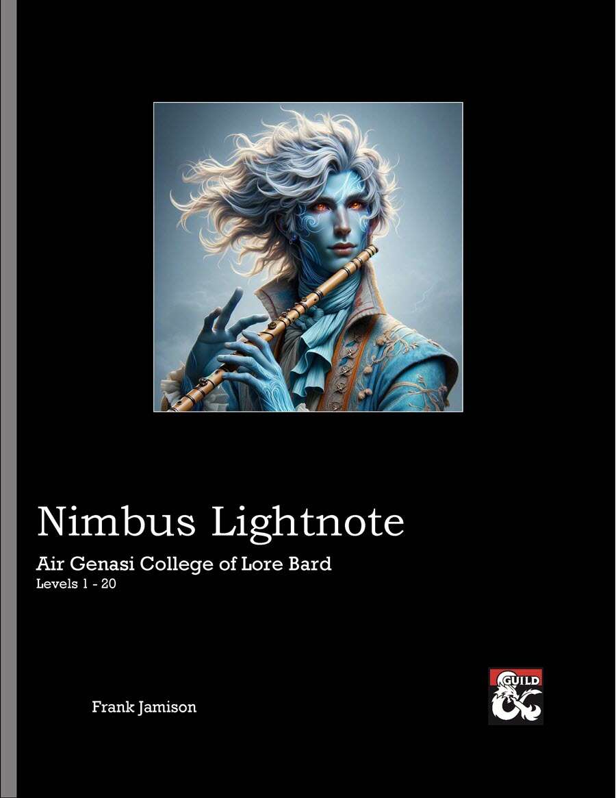 Nimbus Lightnote: Air Genasi College of Lore Bard - Dungeon Masters Guild | DriveThruRPG