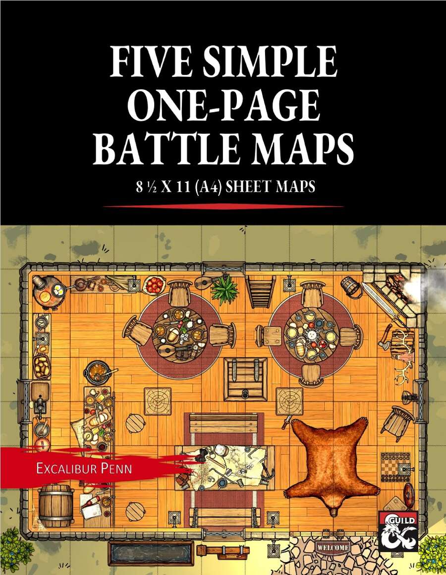 Five Simple One-Page Battle Maps - Dungeon Masters Guild | DriveThruRPG