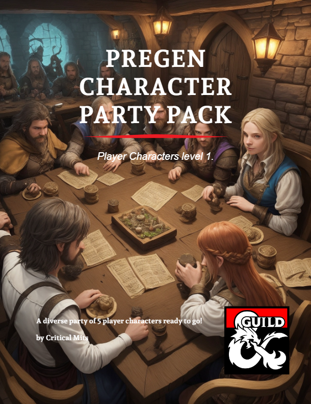 Pregen Party Pack Level1 - Dungeon Masters Guild | DriveThruRPG