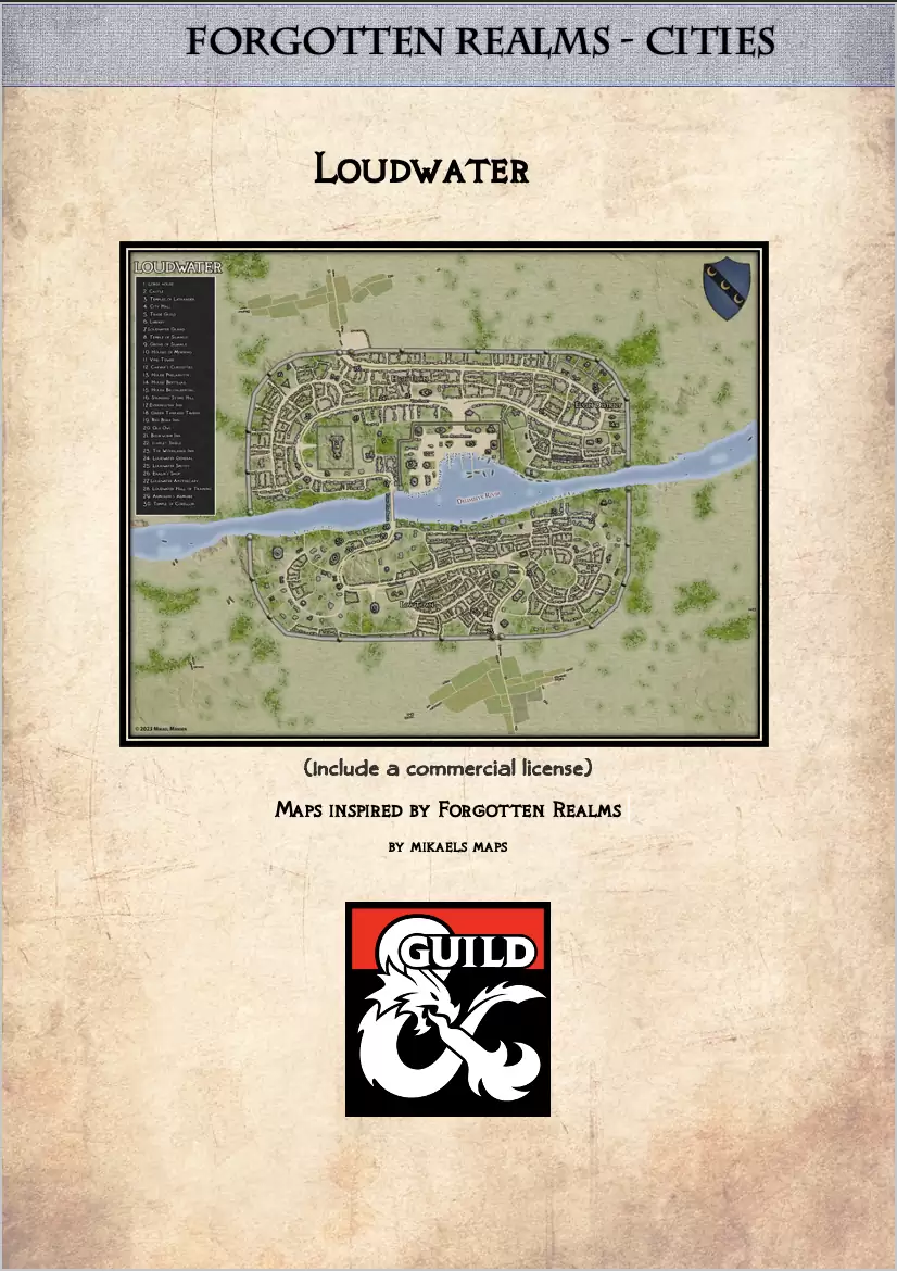 Loudwater - Forgotten Realms Cities - Dungeon Masters Guild | DriveThruRPG