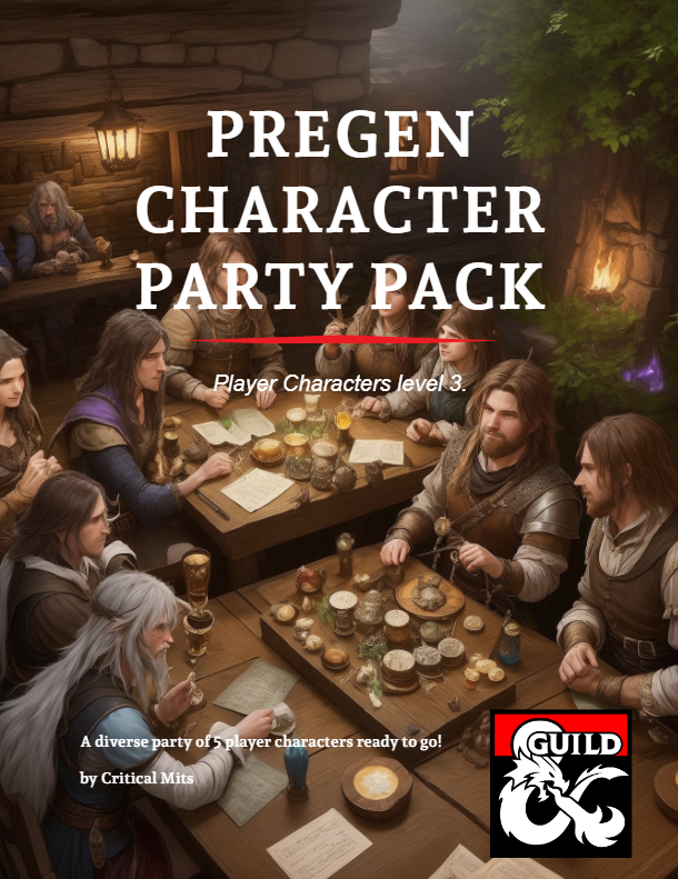 Pregen Party Pack Level3 - Dungeon Masters Guild | DriveThruRPG