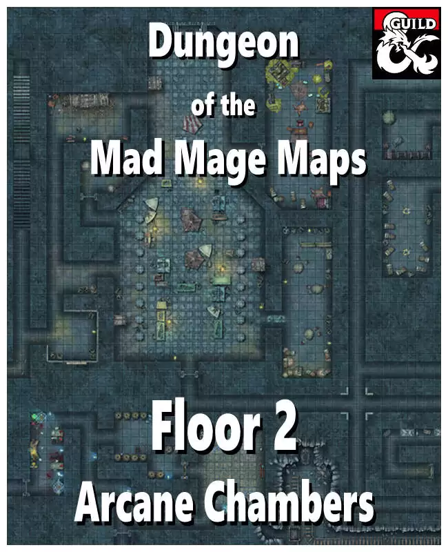 Dungeon of the Mad Mage Maps - Floor 2: Arcane Chambers - Dungeon ...