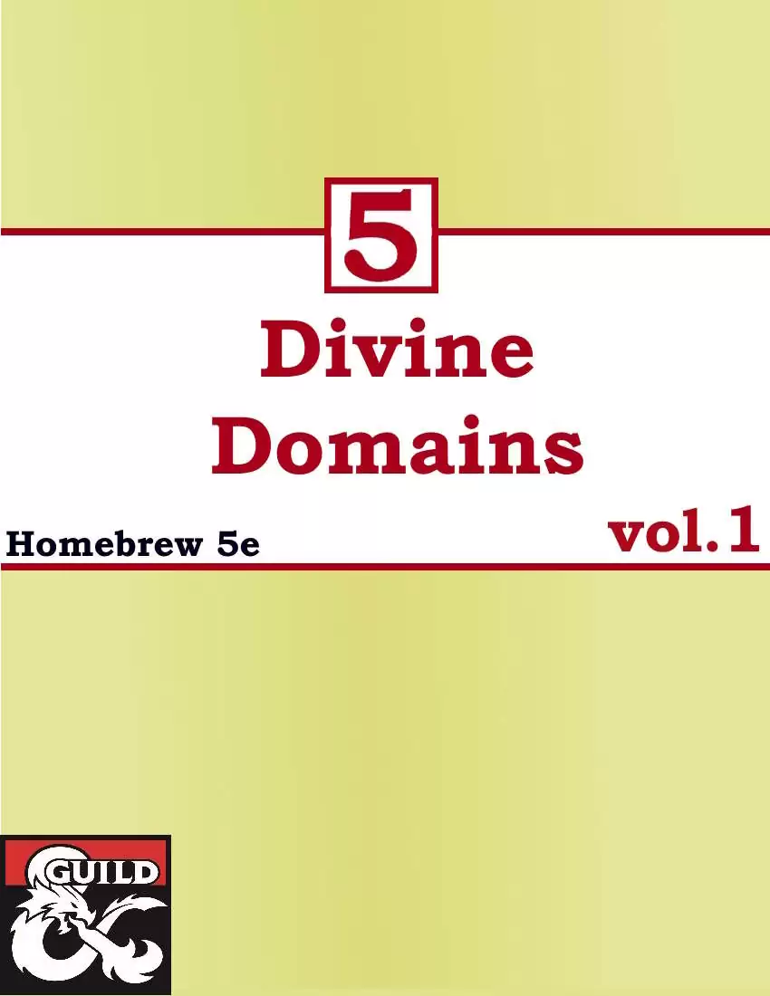 5 Divine Domains vol.1 - Dungeon Masters Guild | DriveThruRPG