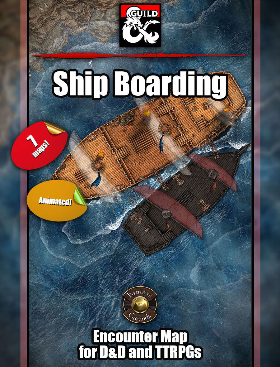 Ship Boarding - pirate animated map pack w/Fantasy Grounds support ...