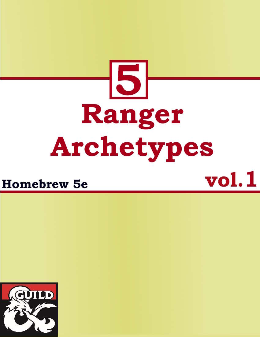 5 Ranger Archetypes vol.1 - Dungeon Masters Guild | DriveThruRPG