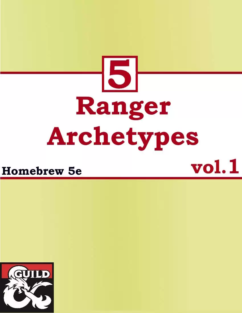 5 Ranger Archetypes vol.1 - Dungeon Masters Guild | DriveThruRPG