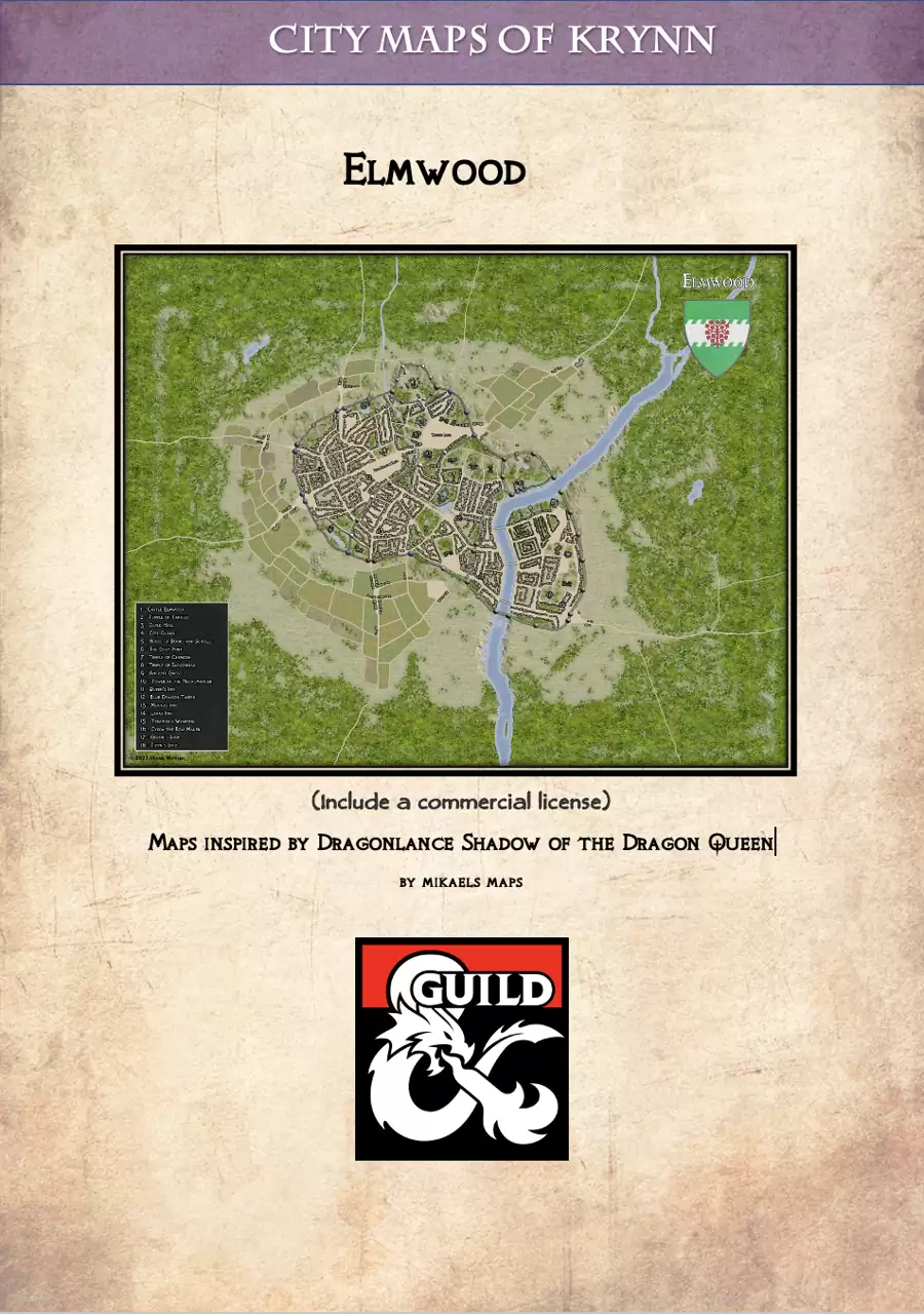 Elmwood - Cities of Krynn - Dungeon Masters Guild | DriveThruRPG