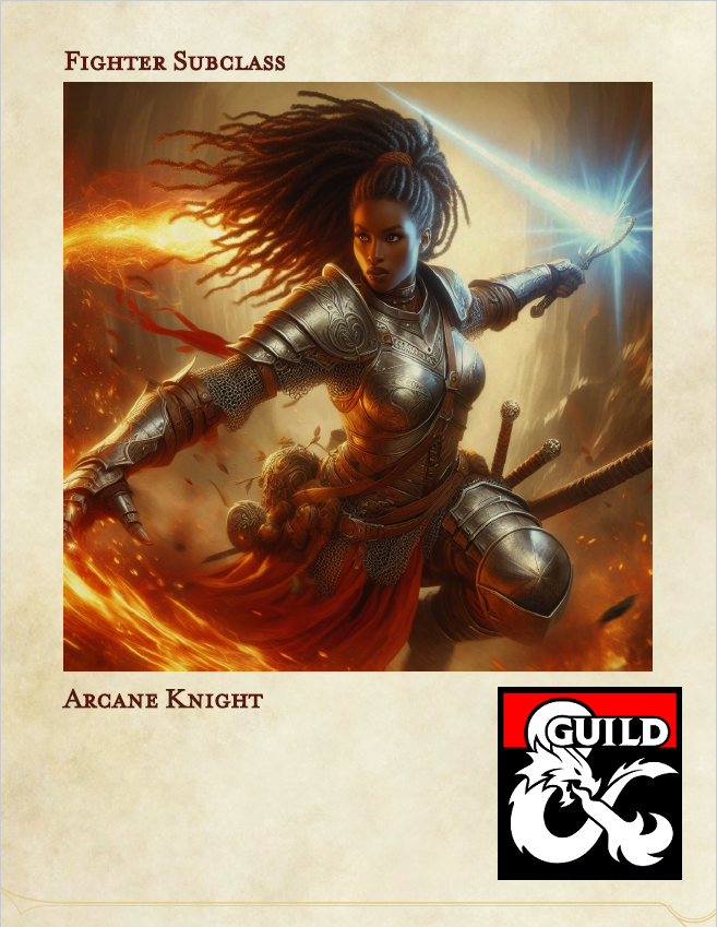Fighter Subclass: Arcane Knight - Dungeon Masters Guild | DriveThruRPG