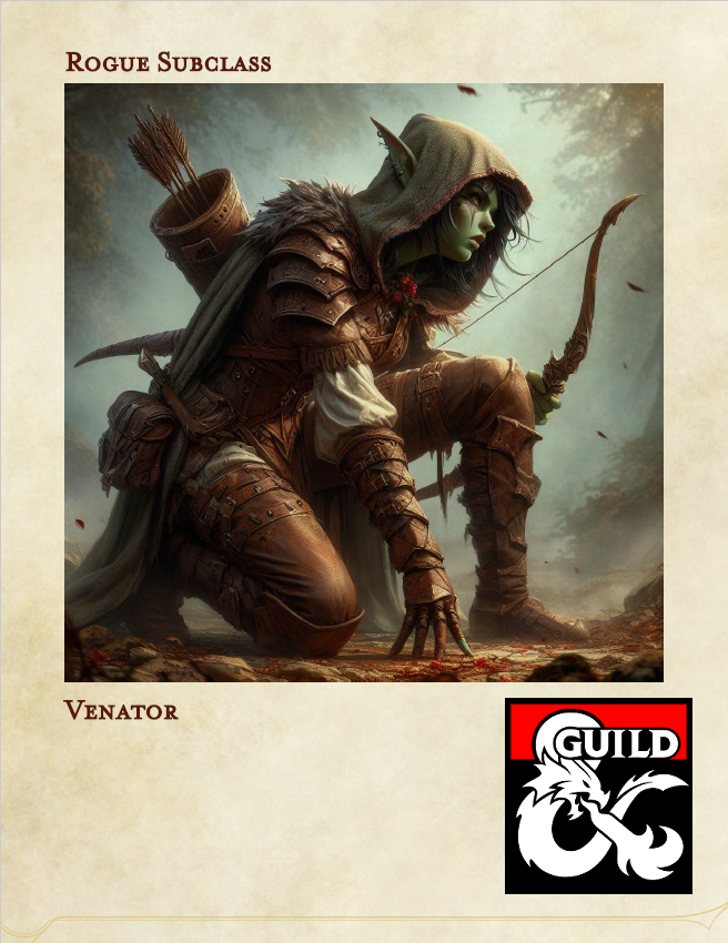 Rogue Subclass: Venator - Dungeon Masters Guild | DriveThruRPG