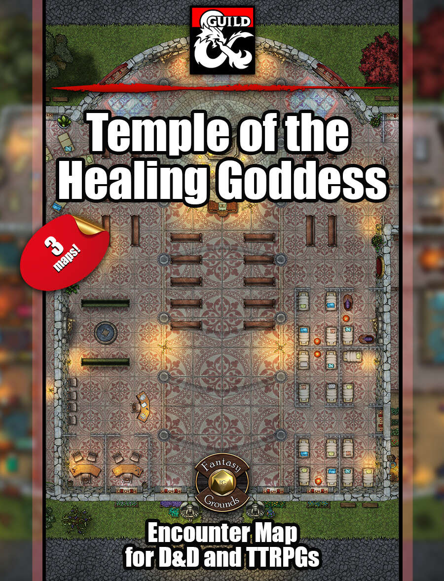 Temple of the healing goddeess - church and hosptial map pack w/Fantasy ...