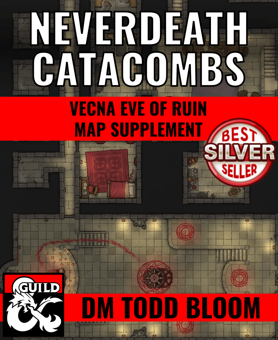 Vecna Eve of Ruin | Ch 1 Neverdeath Catacombs Map Supplement - Dungeon Masters Guild | DriveThruRPG