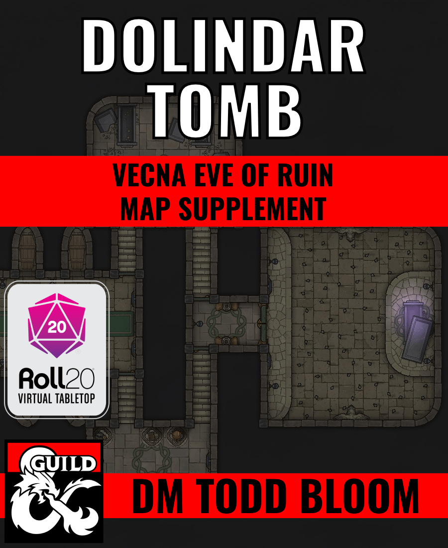 Vecna Eve of Ruin | Ch 1 Dolindar Tomb Map Supplement (Roll20) - Dungeon Masters Guild ...