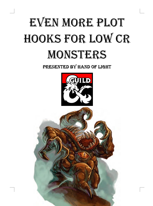 Even More Plot Hooks for Low CR Monsters (sprite, gnoll, kenku, xorn, banshee, ankheg, pegasus ...