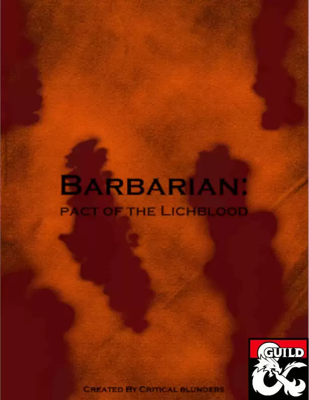 Barbarian: Path of the Lichblood - Dungeon Masters Guild | DriveThruRPG