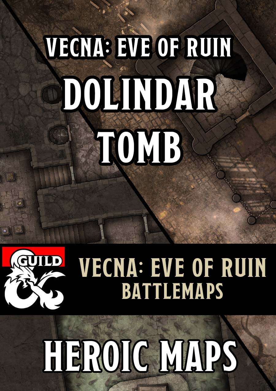Vecna Eve of Ruin: Chapter 1 - Dolindar Tomb Battlemaps - Dungeon ...