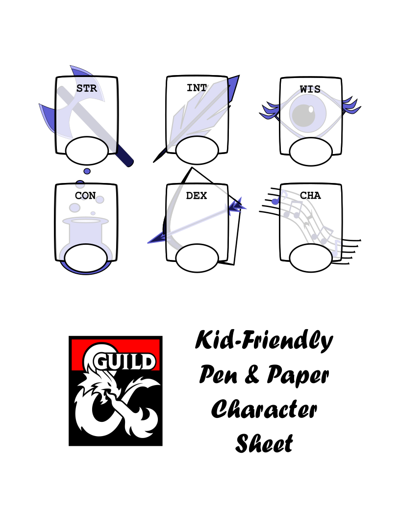 5E Character Sheet For Handwriting - Dungeon Masters Guild | DriveThruRPG