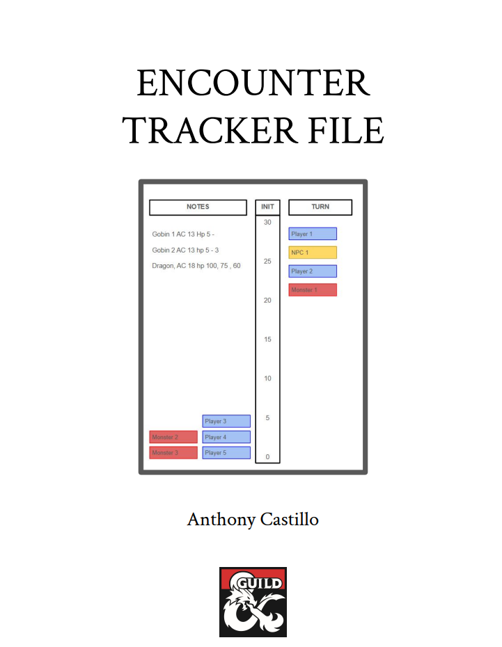 Encounter Tracker File - Dungeon Masters Guild | DriveThruRPG