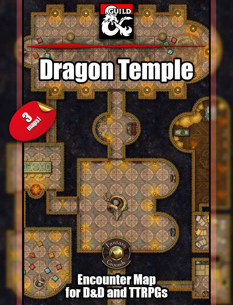 Dragon Temple - temple and tomb map pack w/Fantasy Grounds support ...