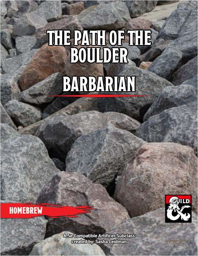 The Path of the Boulder Barbarian - Dungeon Masters Guild | DriveThruRPG