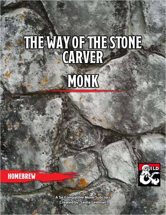 Way of the Stone Carver Monk - Dungeon Masters Guild | DriveThruRPG