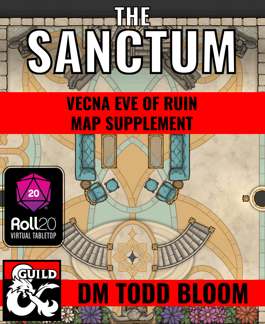Vecna Eve of Ruin | Ch 2 The Sanctum Map Supplement (Roll20) - Dungeon Masters Guild | DriveThruRPG