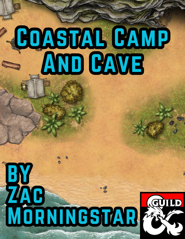 Coastal Camp and Cave Map - Dungeon Masters Guild | DriveThruRPG