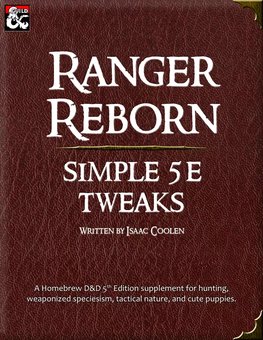 Simple 5e Tweaks: Ranger Reborn - Dungeon Masters Guild | DriveThruRPG