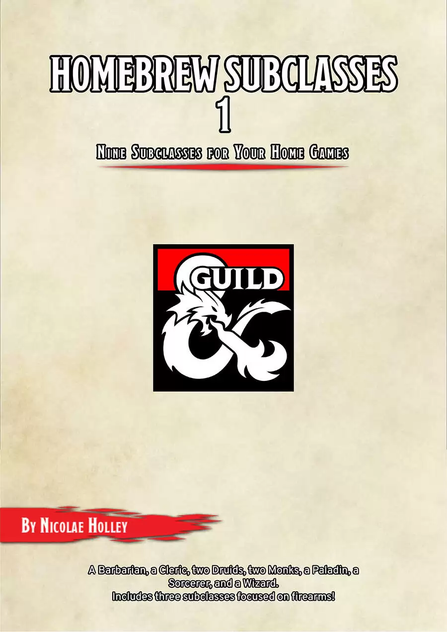 Homebrew Subclasses 1 - Dungeon Masters Guild | DriveThruRPG