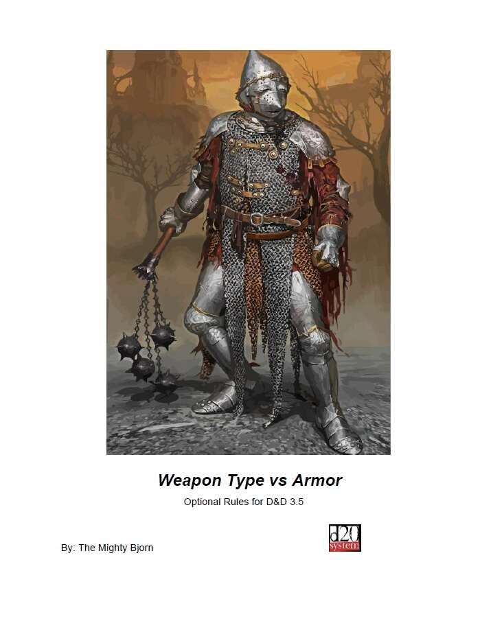 Weapon Type vs Armor for D&D - Dungeon Masters Guild | DriveThruRPG