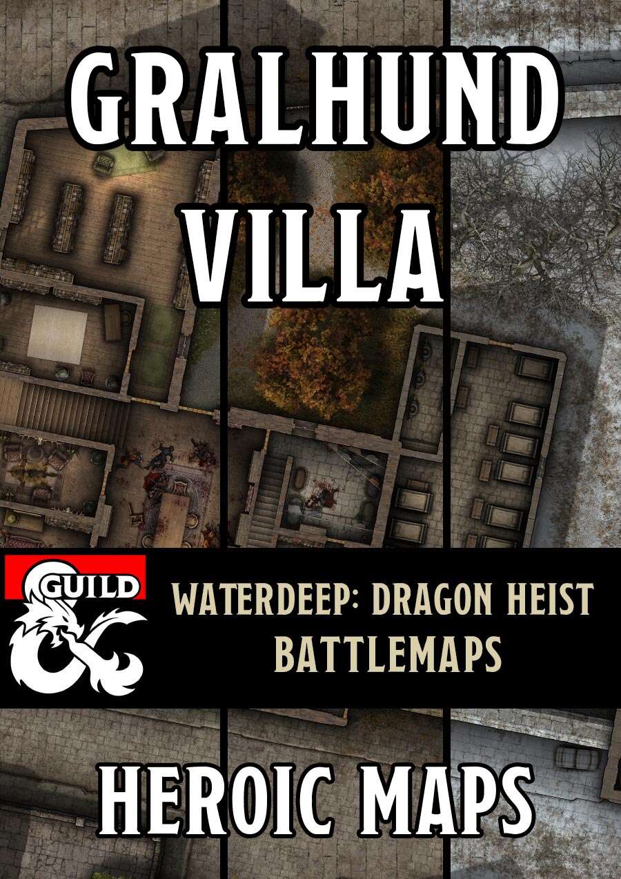 Waterdeep Dragon Heist: Gralhund Villa Battlemaps - Dungeon Masters ...
