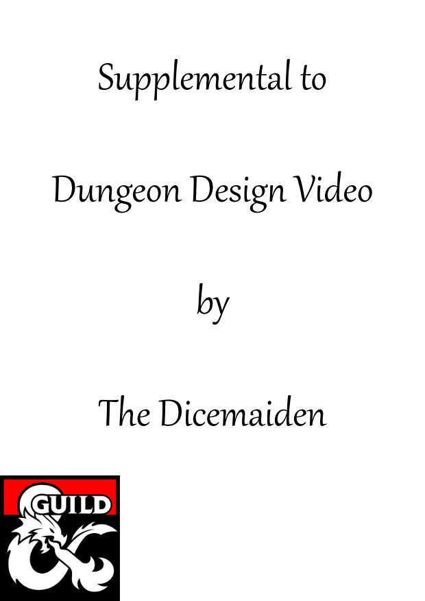 Dungeon Design Supplemental 1 - Dungeon Masters Guild | DriveThruRPG