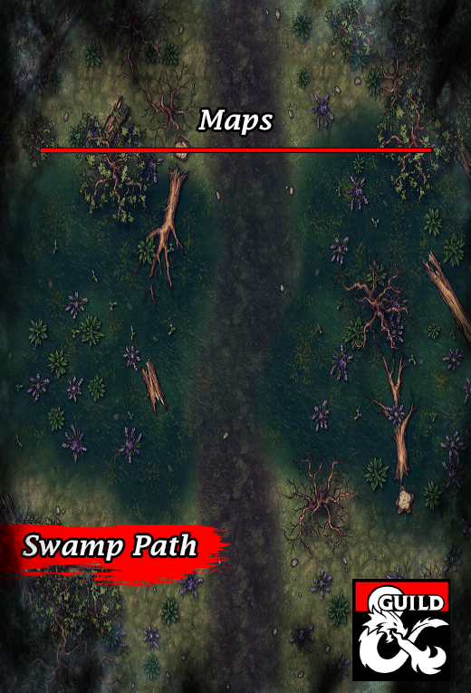 Swamp Road-Path Maps /Compatible with roll20 and virtual tables - Dungeon Masters Guild ...