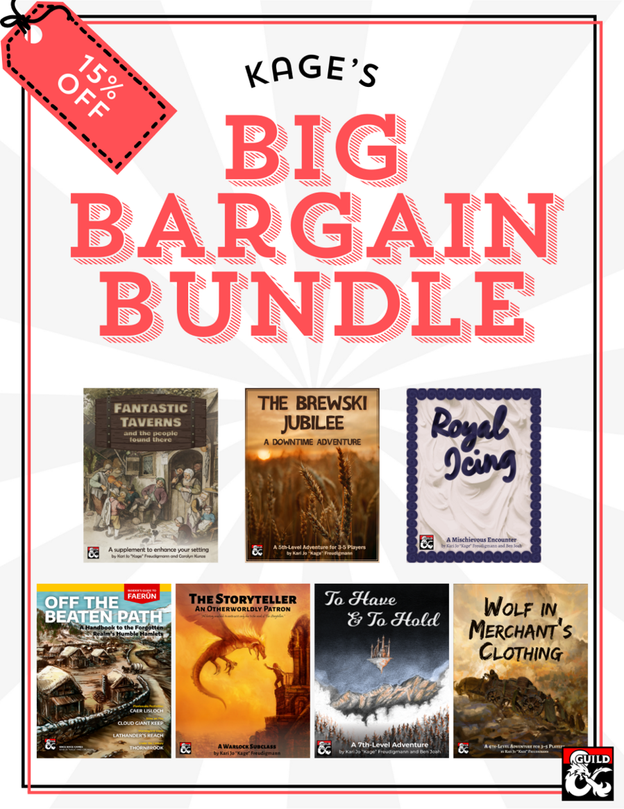 Kage's Big Bargain Bundle [BUNDLE] - Dungeon Masters Guild | DriveThruRPG