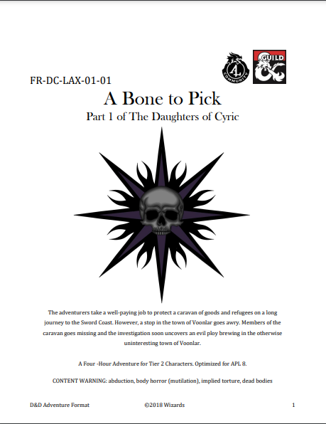 FR-DC-LAX-01-01 A Bone to Pick - Dungeon Masters Guild | DriveThruRPG