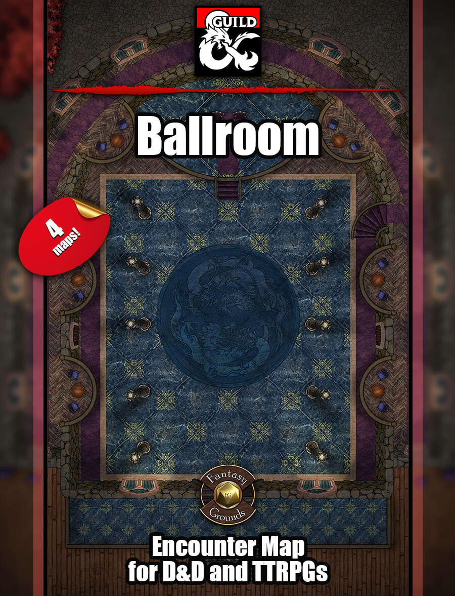 Ballroom - party or throne room map pack w/Fantasy Grounds support ...